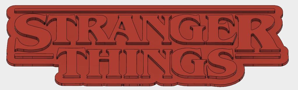 Free STL file Stranger Things Logo・3D printing template to download・Cults