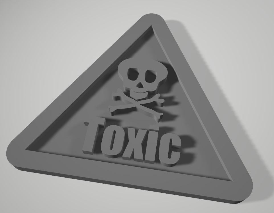 STL file Toxic warning notice plate ( Poison) ⚠️・Template to download ...