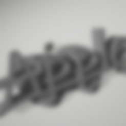 Download free STL file Apple 3D name plate stand • Template to 3D print ...