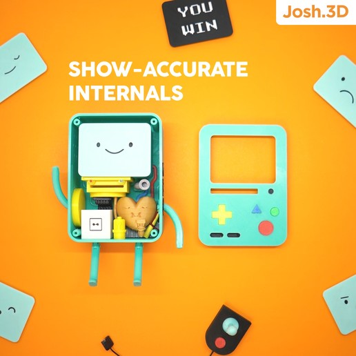 Download STL file BMO - with show accurate internal parts! • 3D print ...