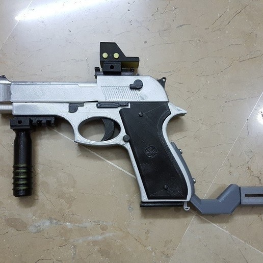 Download 3MF file M9 Beretta, Detailed Blowback Toy with Accessories ...