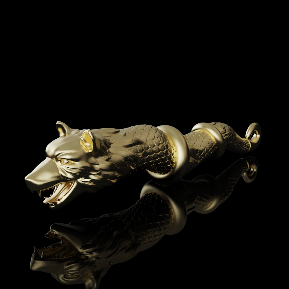 STL file Dacic Wolf Keychain・Model to download and 3D print・Cults