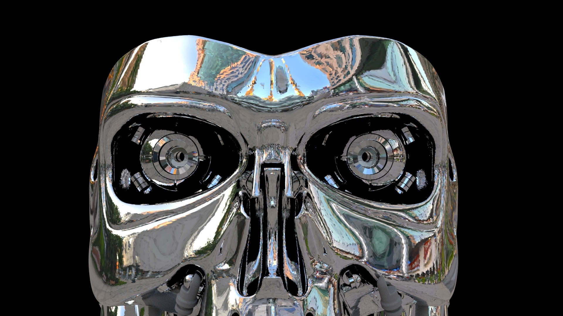 3D file Terminator T-800 Skull Bust 3D Print Stl Model Diorama 3D print ...
