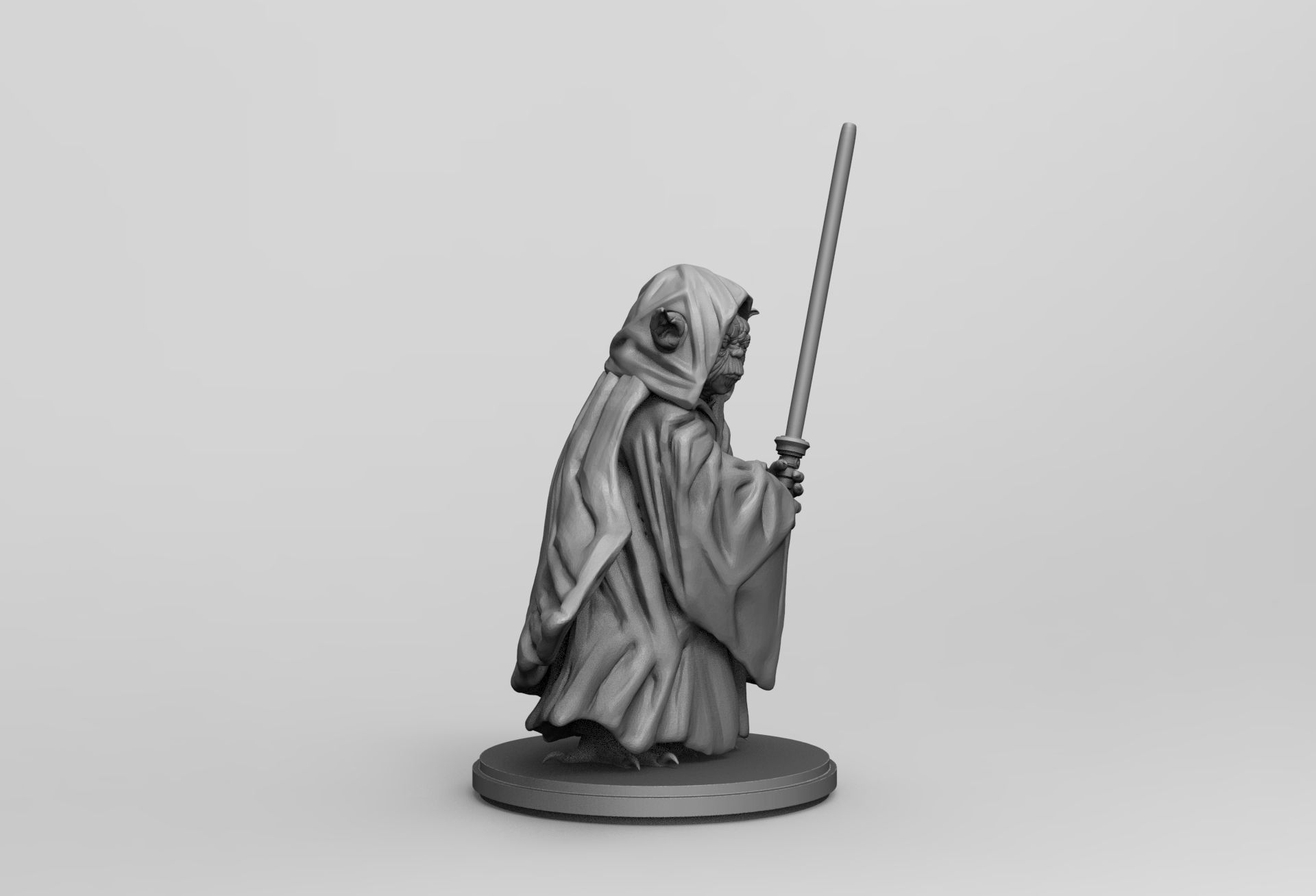 OBJ-Datei Star Wars Jedi Master Yoda 3D printing Stl Diorama Action ...