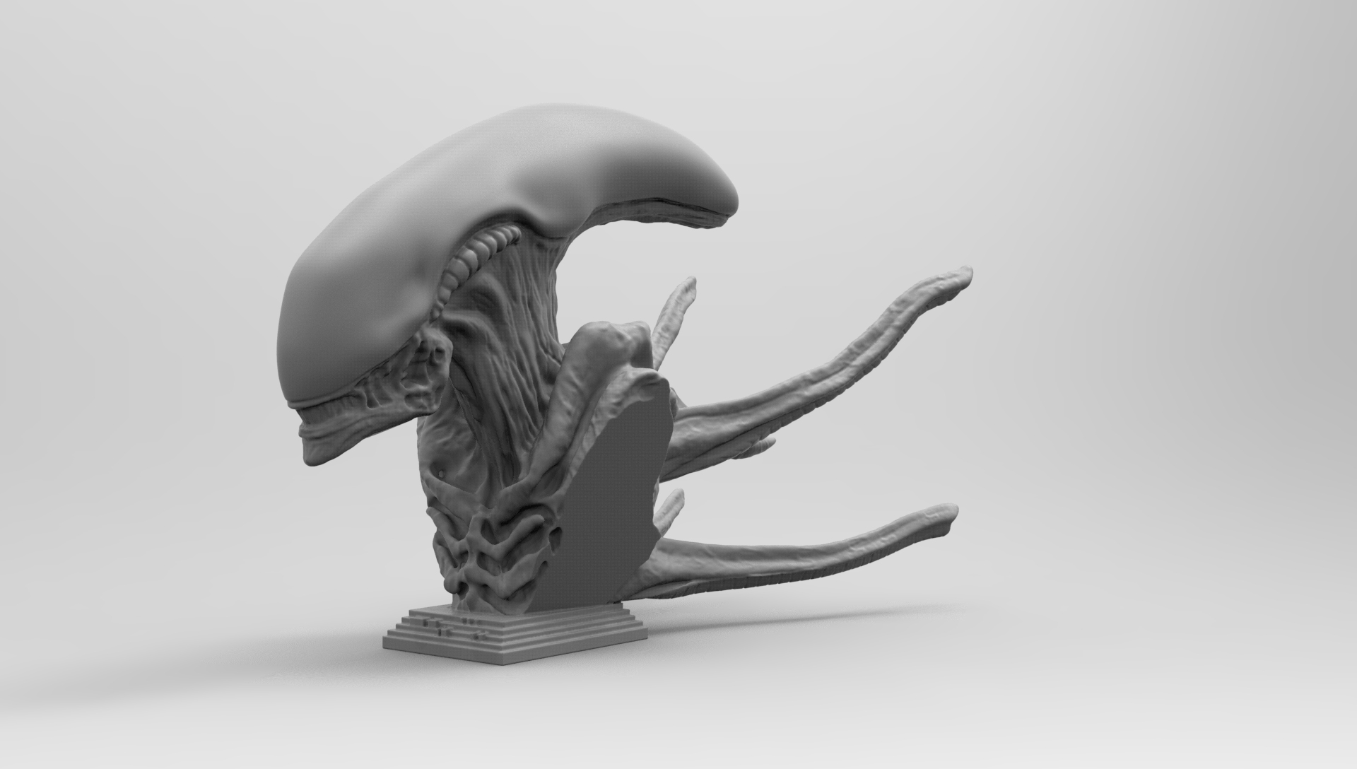 STL file Scout Alien Xenomorph Bust 3D Printing model・Model to download ...