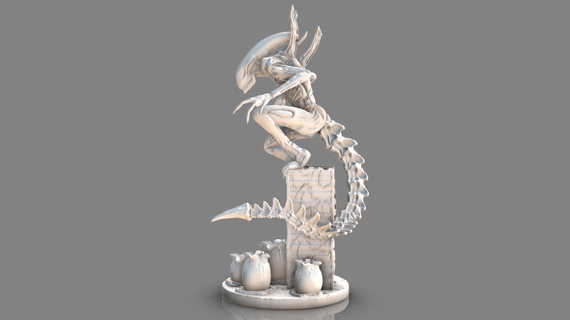 STL file Alien Xenomorph 3D Print Model 3D print model 👽・3D printable ...
