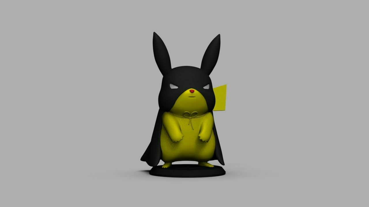 Fichier 3D Modèle d'impression 3D de Pokemon Bat Pikachu Batman 🐉 ...