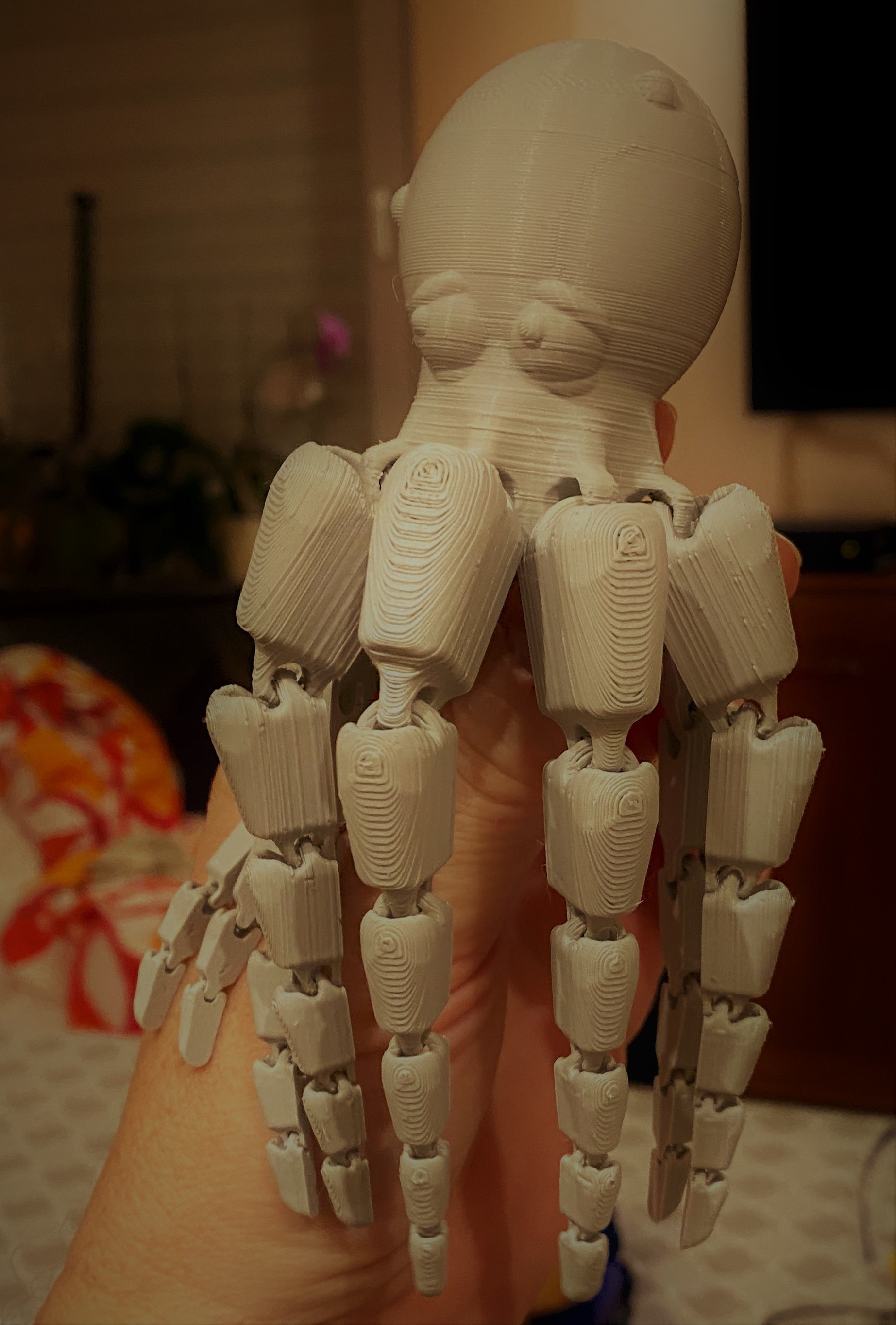 STL file Articulated octopus that moves its tentacles smoothly.・3D ...