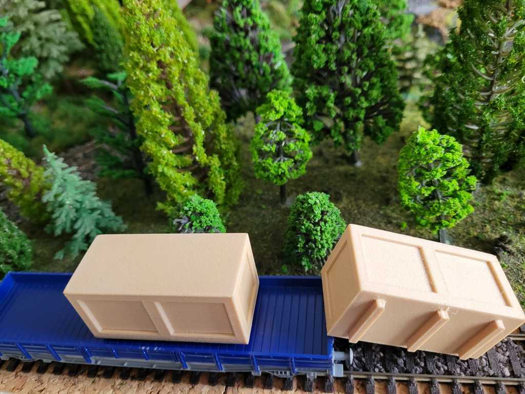 Free 3D file Cargo Box for H0 model railway・Template to download and 3D ...