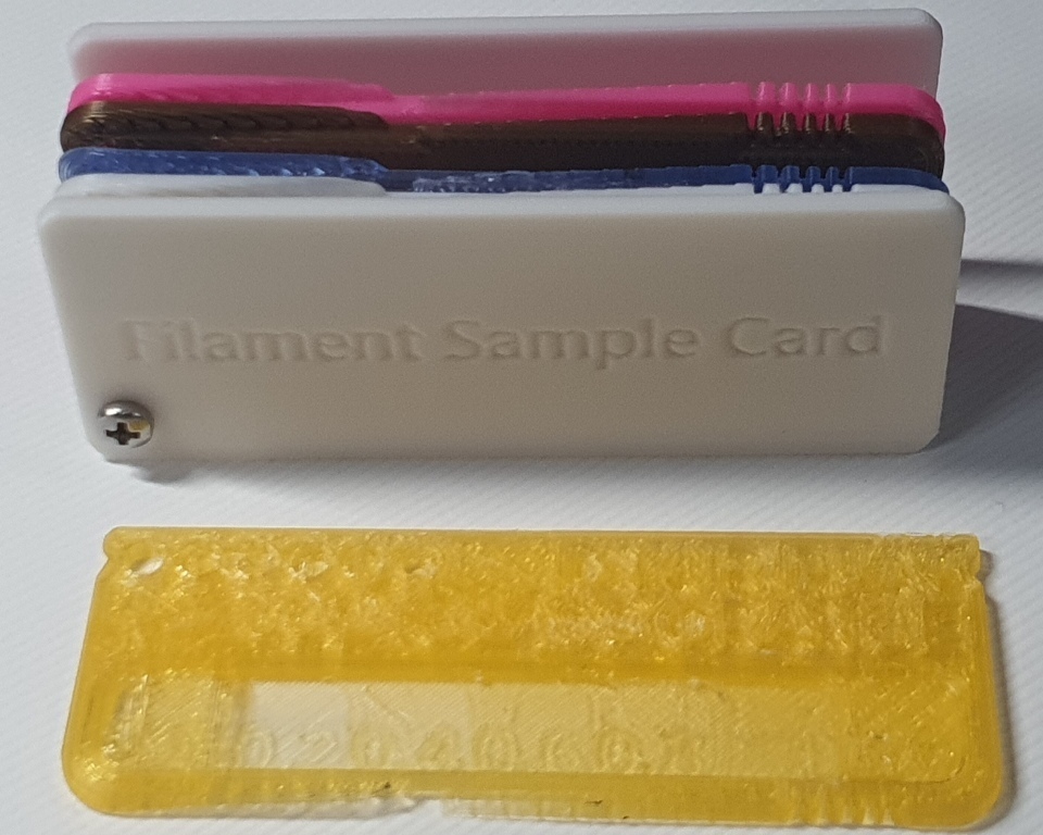 Free STL file Filament Sample Card holder・3D printing design to ...
