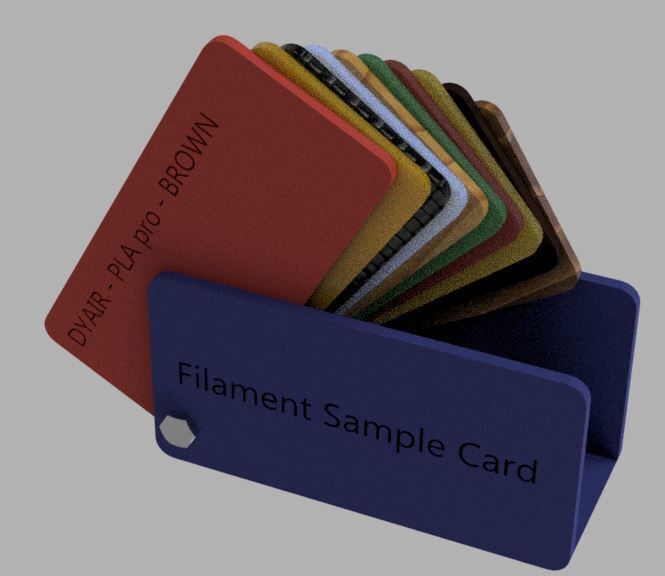 Free STL file Filament Sample Card Holder・Template to download and 3D ...