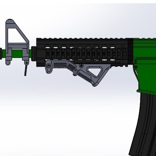 Download STL file Angular airsoft grip • 3D printing template ・ Cults