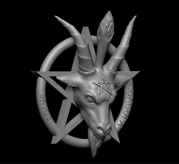 STL file Baphomet pentagram・3D print object to download・Cults