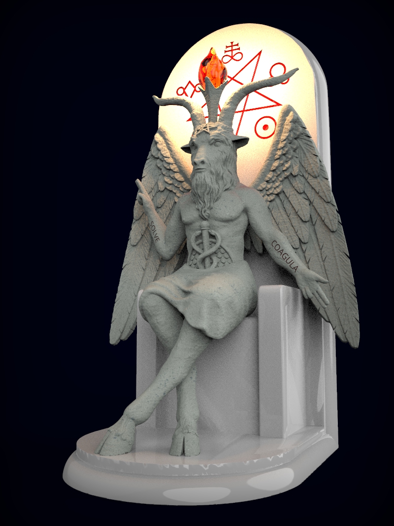 STL file BAPHOMET'S THRONE 🎨・3D printable model to download・Cults