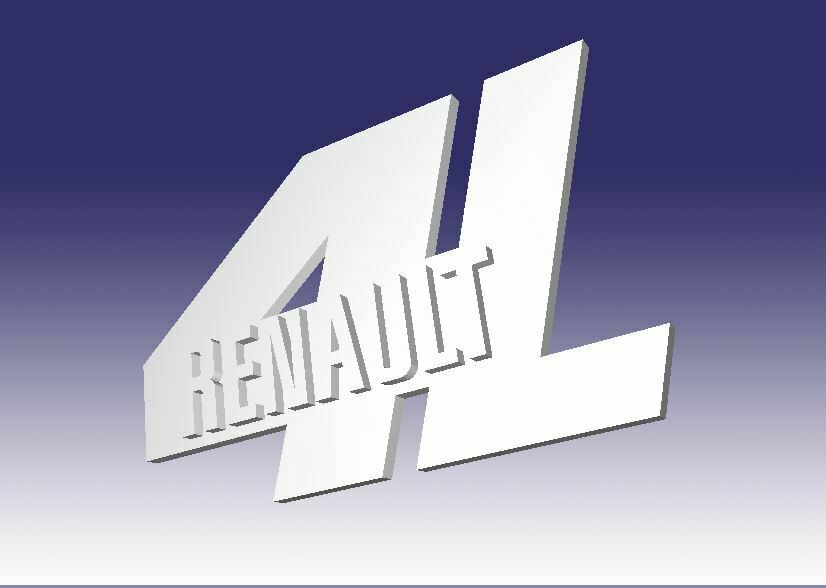 Fichier STL logo renault 4 L・Modèle pour impression 3D à télécharger・Cults