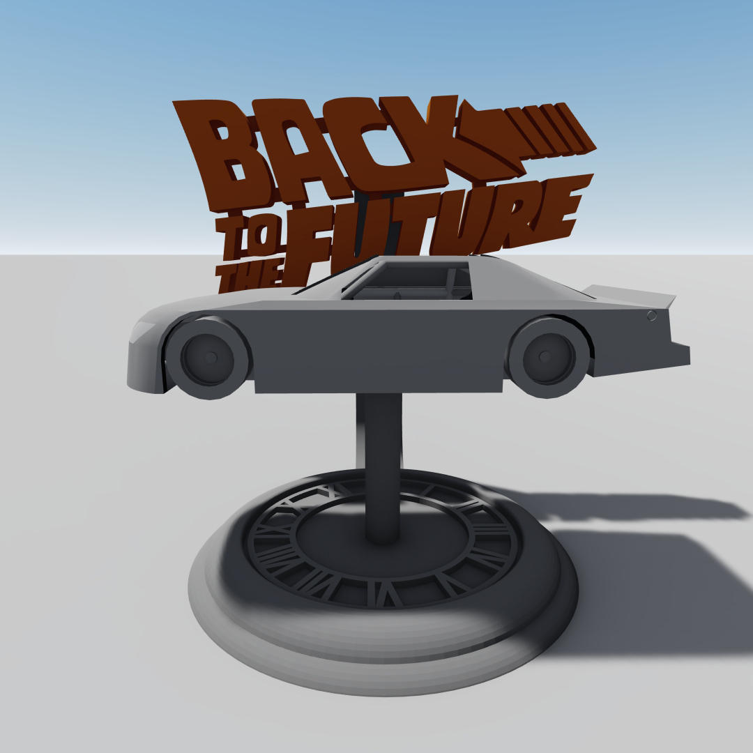 STL file BACK TO THE FUTURE DIORAMA for HOTWHEELS DELOREAN (FOR ...