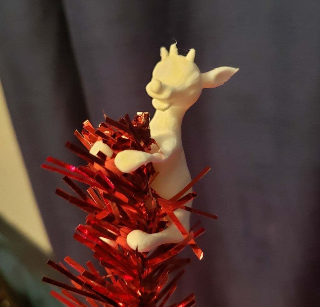 Free STL file Branch grabbing Rudolph the red-nosed reindeer 🎄・3D print ...