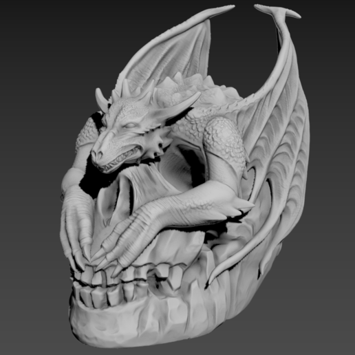Download STL file The Dragon's Precious Skull • 3D printing design ・ Cults