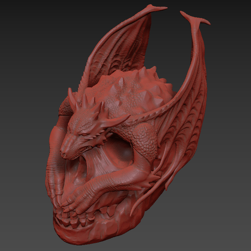Download STL file The Dragon's Precious Skull • 3D printing design ・ Cults