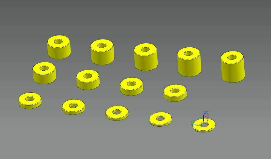 Free STL file CIRCULAR PLASTIC WASHERS SAMMLUNG UNTERLEGESCHEIBEN D=3,5 ...