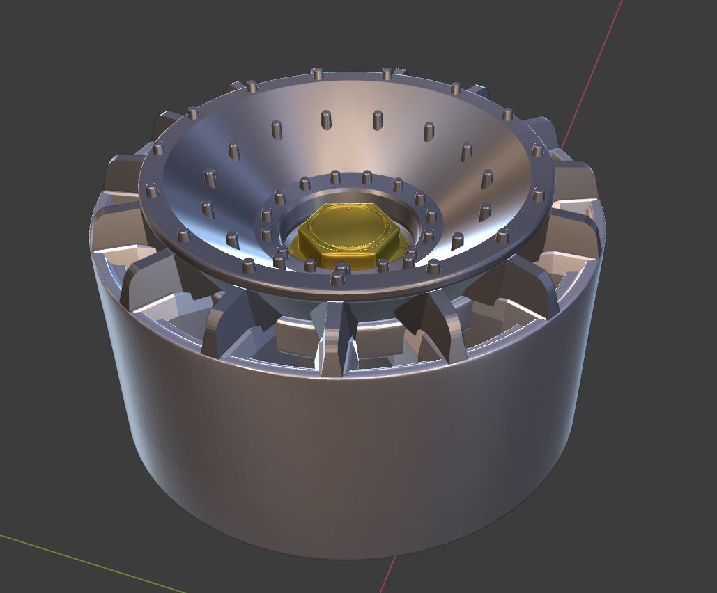 STL file Turbofan Extreme Wheel and tire for diecast and RC model 1/64 ...