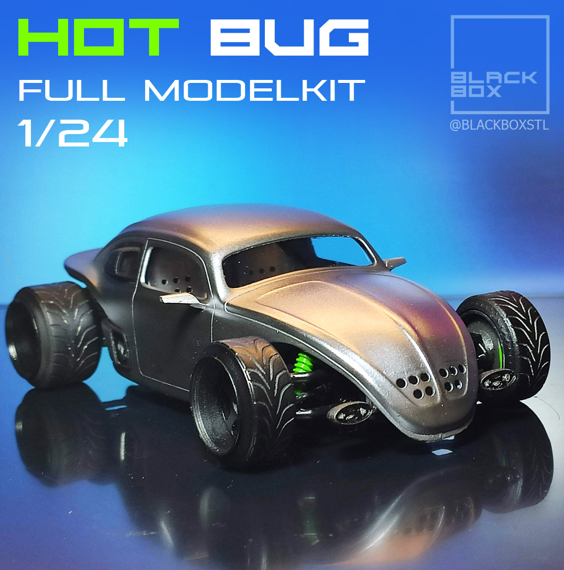3D file HOT BUG 1/24 FULL MODELKIT 🥵・3D printer model to download・Cults