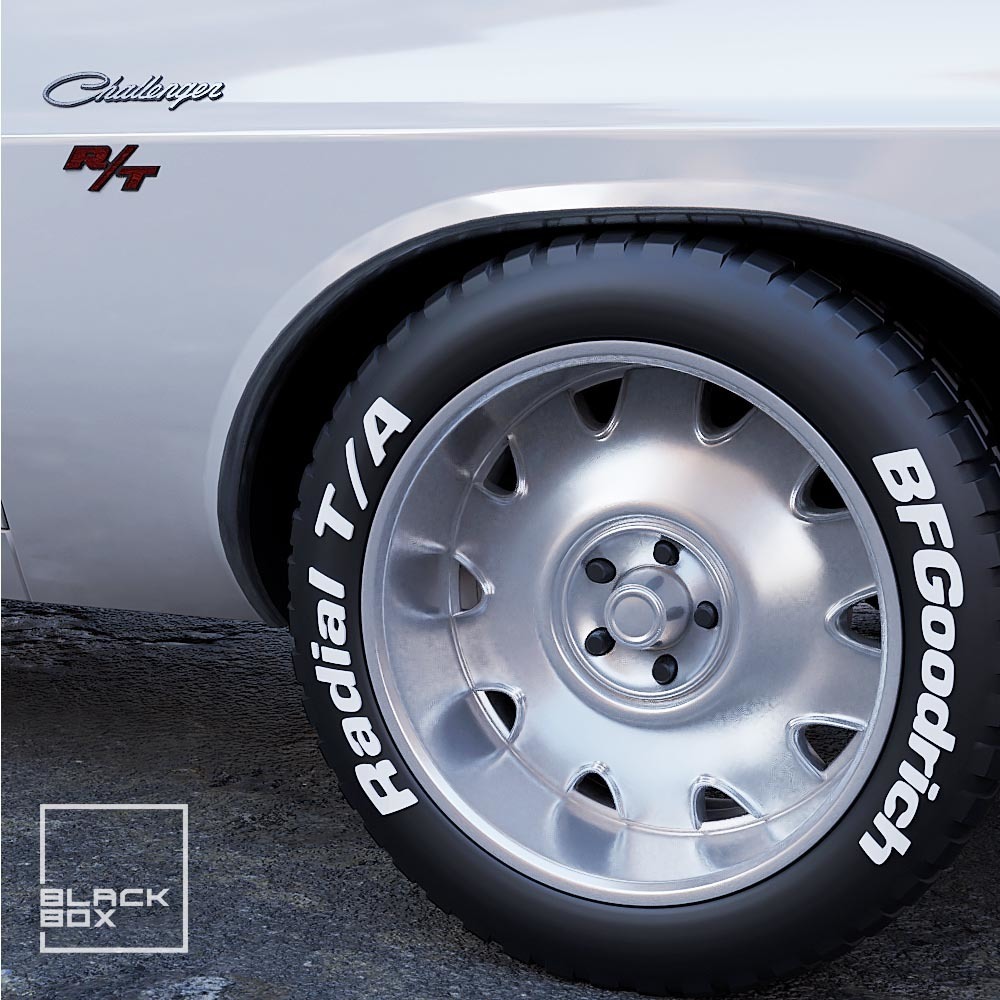 3D file Muscle Car Rallye Wheels with Tire - Front and Rear for RC and ...