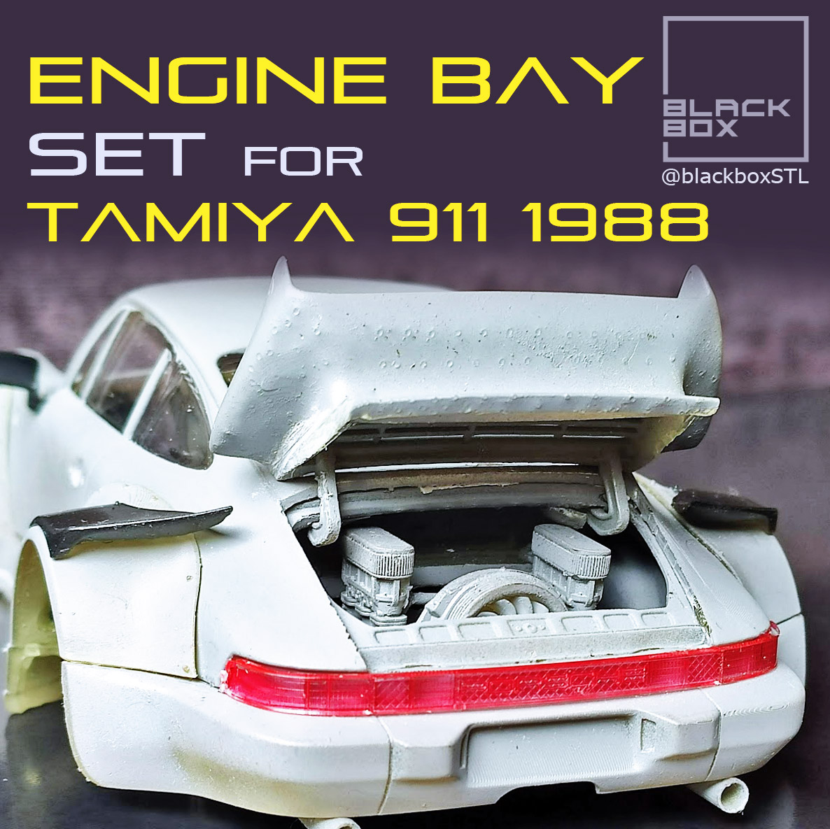 3D file Engine Bay set to Tamiya 1988 Porsche Turbo 1-24th・Model to ...