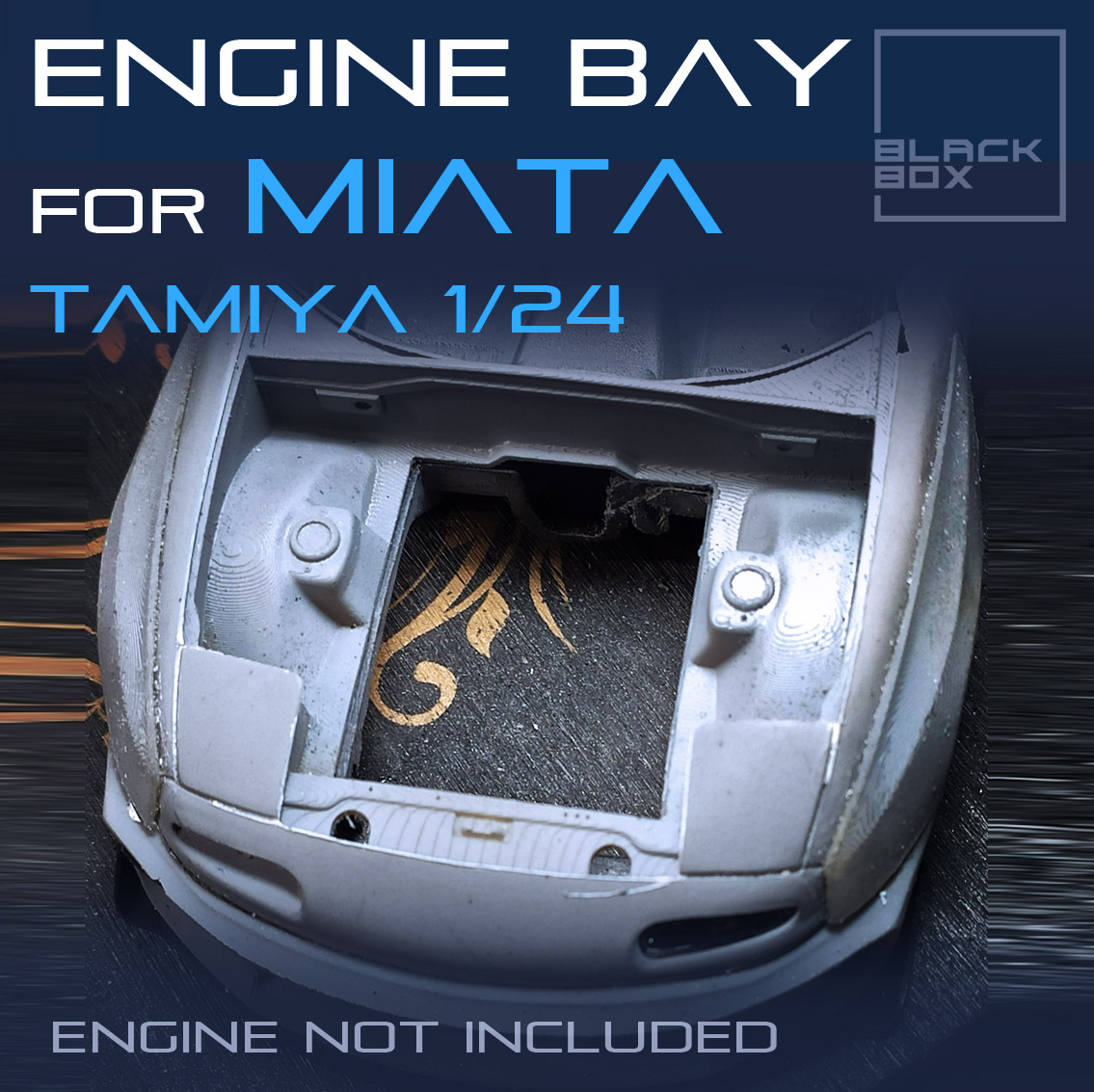 3D file ENGINE BAY for MAZDA MIATA For TAMIYA 1/24 🚗・3D printing ...