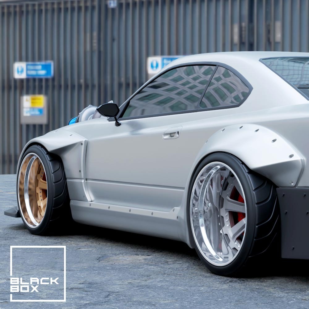 3D file VST Street wheel set - Front and rear with tires for diecast ...