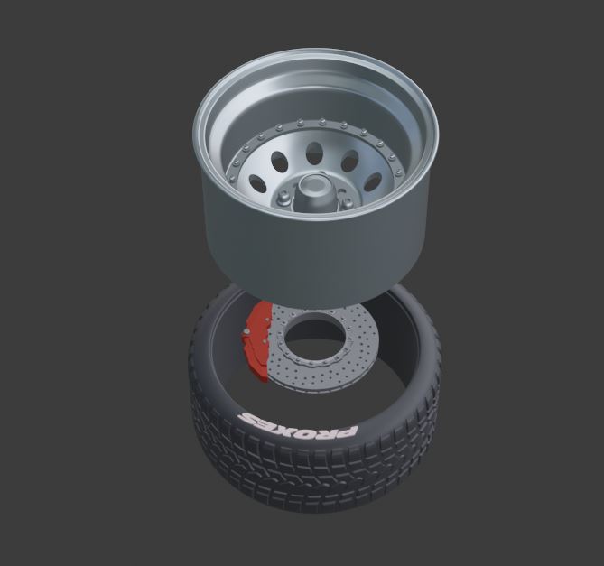 3D file MGS STEEL WHEEL SET front and rear 3 offsets and 2 tires・3D ...