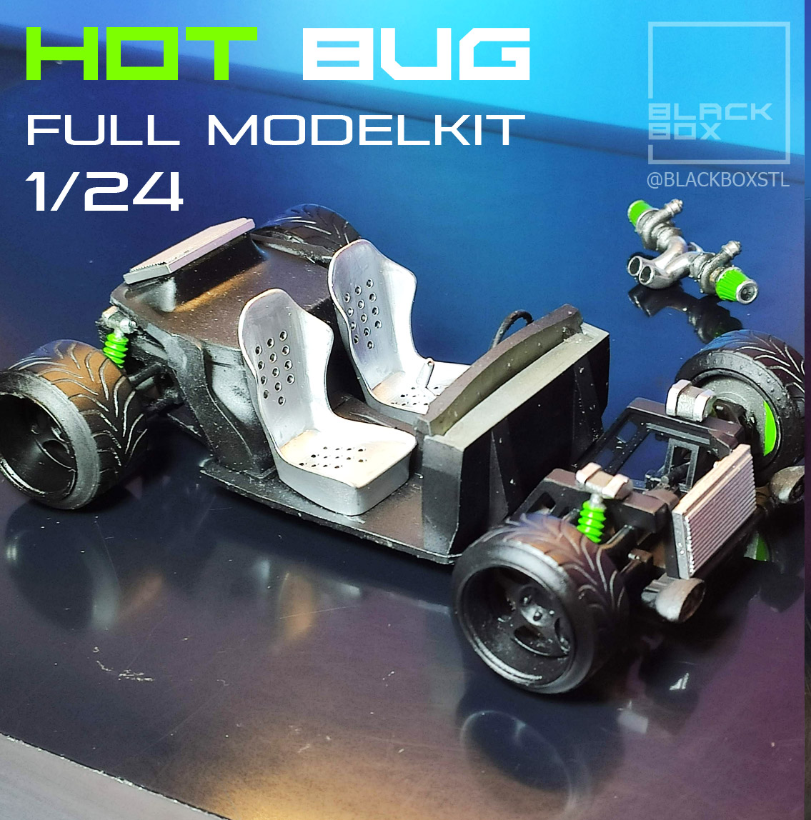 3D file HOT BUG 1/24 FULL MODELKIT 🥵・3D printer model to download・Cults