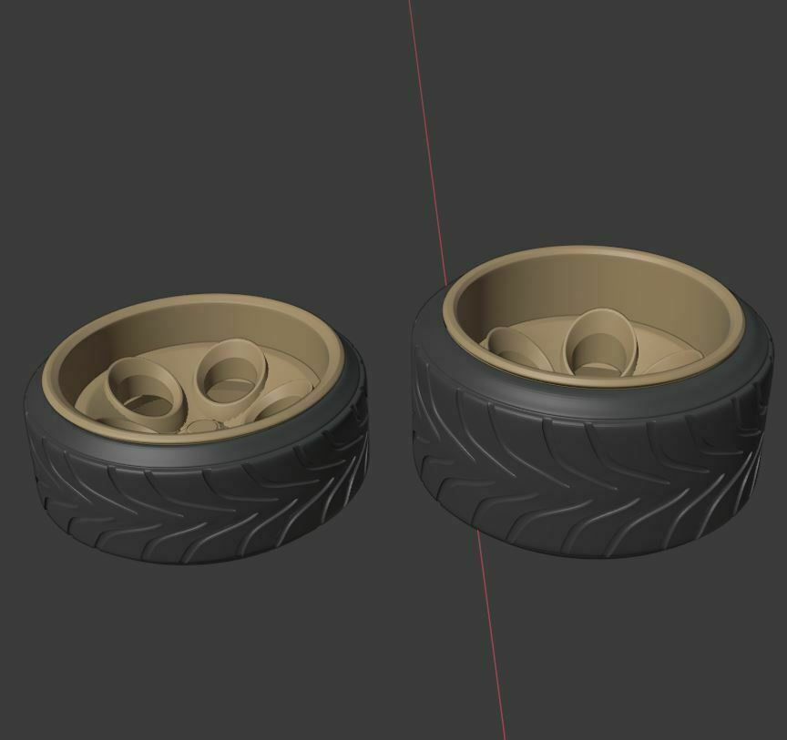3D file Supercar 2 Style Wheels: Front and Rear Set・3D print design to ...