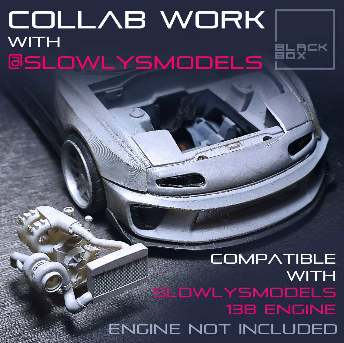 3D file ENGINE BAY for MAZDA MIATA For TAMIYA 1/24 🚗・3D printing ...