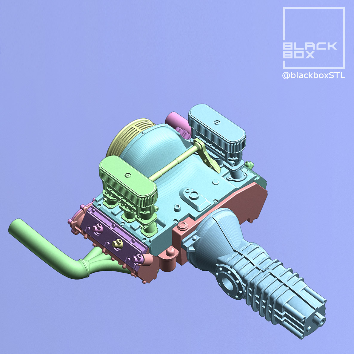 Archivo 3D Flat SIX ENGINE 1-24th para modelkits y diecast・Plan de ...