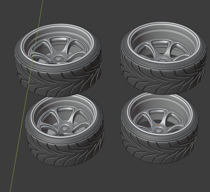 3D file FST Wheel set Front and Rear 2 offsets・3D printer design to ...