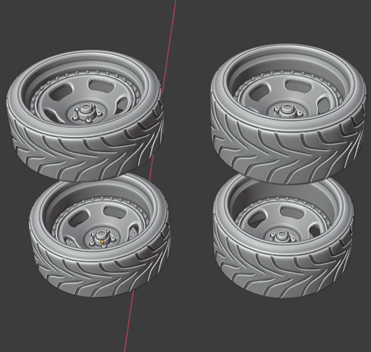 3D file MG Muscle Sloted Wheel set front and rear with 2 offsets・3D ...