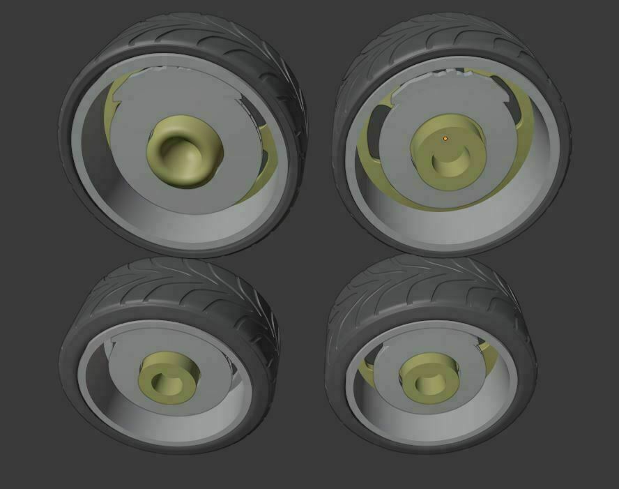 Archivo 3D Juego de ruedas PUF Speed delantero y trasero con 2 ...