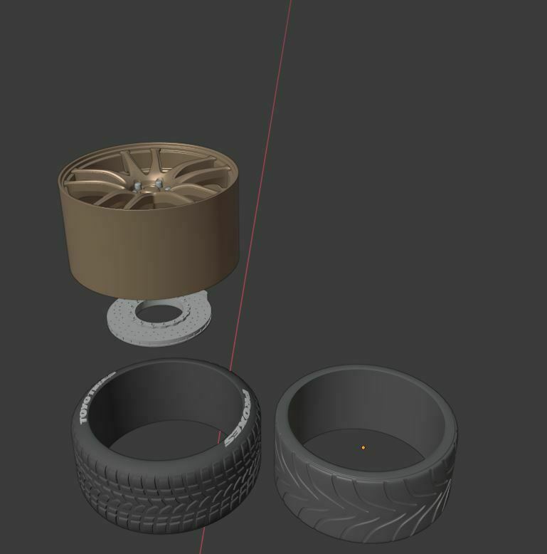 3D file Kai Style REGULAR OFFSET wheel set for diecast and RC model 1/ ...