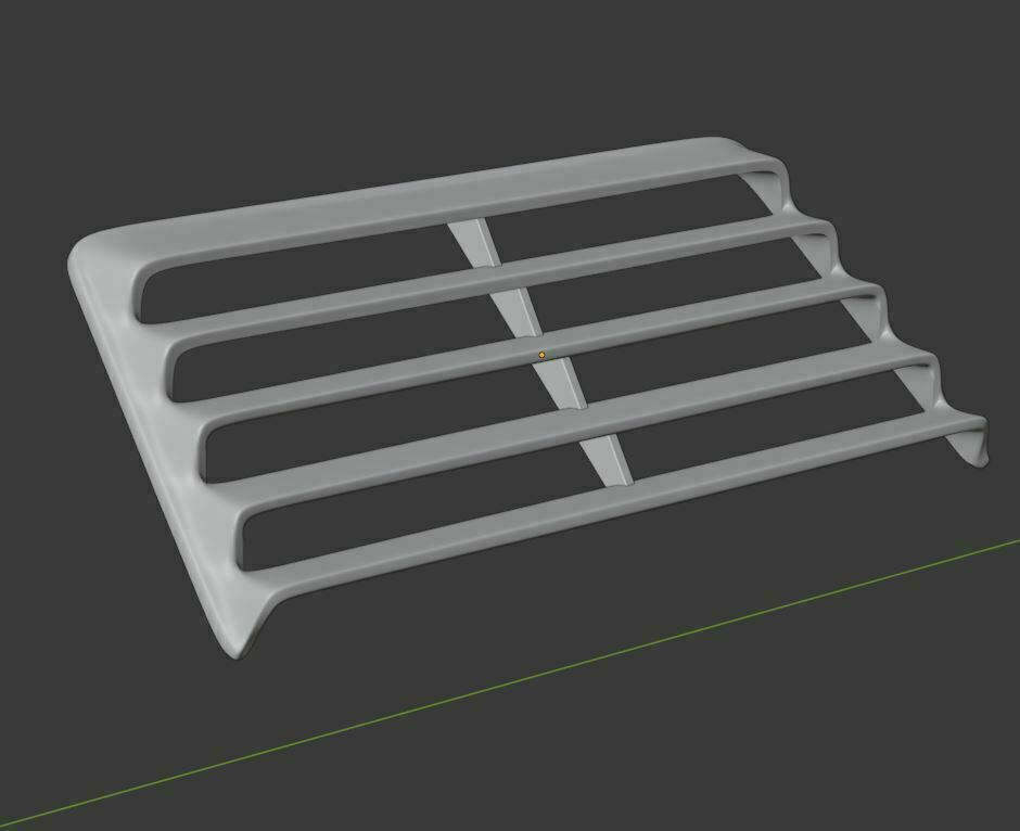3D file GOLF MK1 Rear window Louver for REVELL FUJIMI 1-24th and 1-18th ...