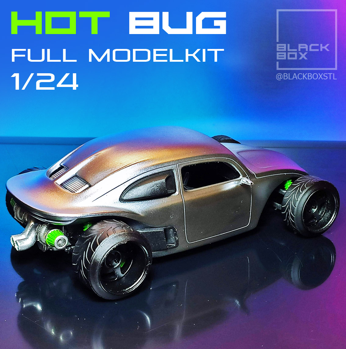 3D file HOT BUG 1/24 FULL MODELKIT 🥵・3D printer model to download・Cults