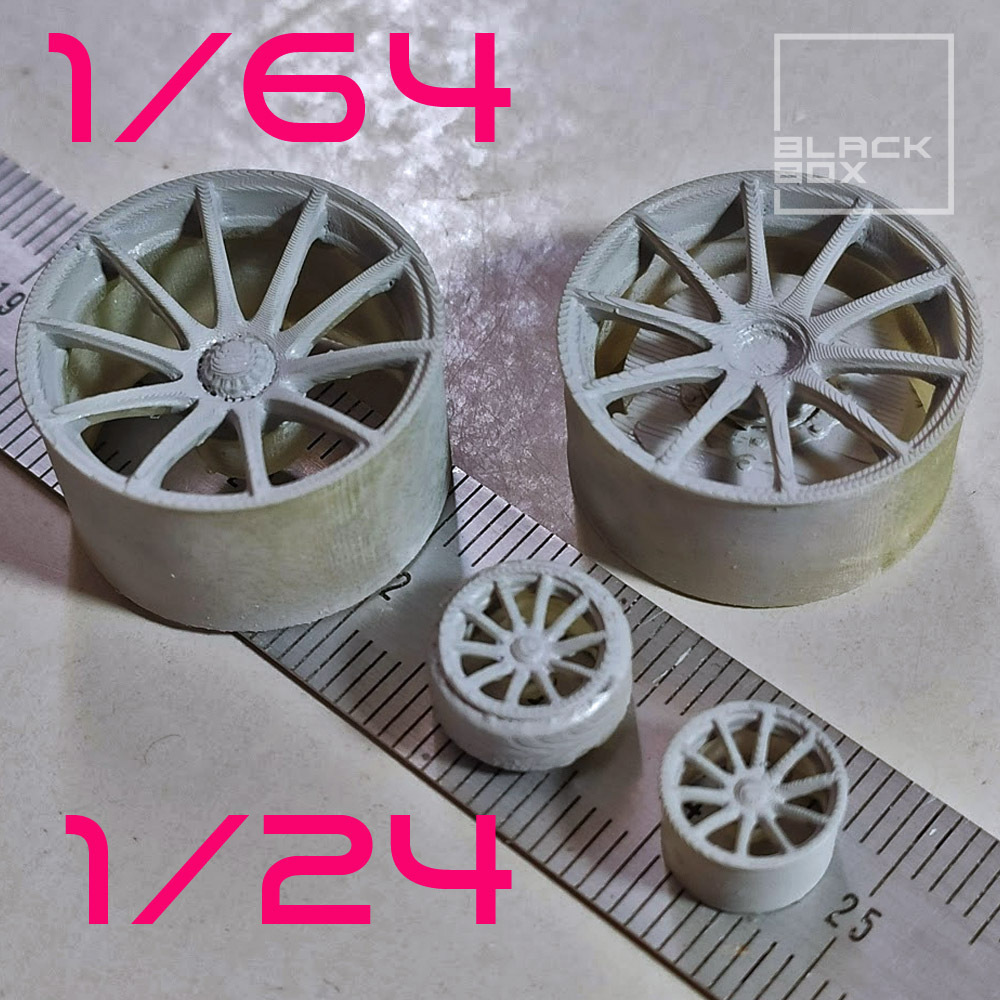 3D file R1S Wheel set Front and Rear 1-64 and 1-24 🛞・3D printer design ...