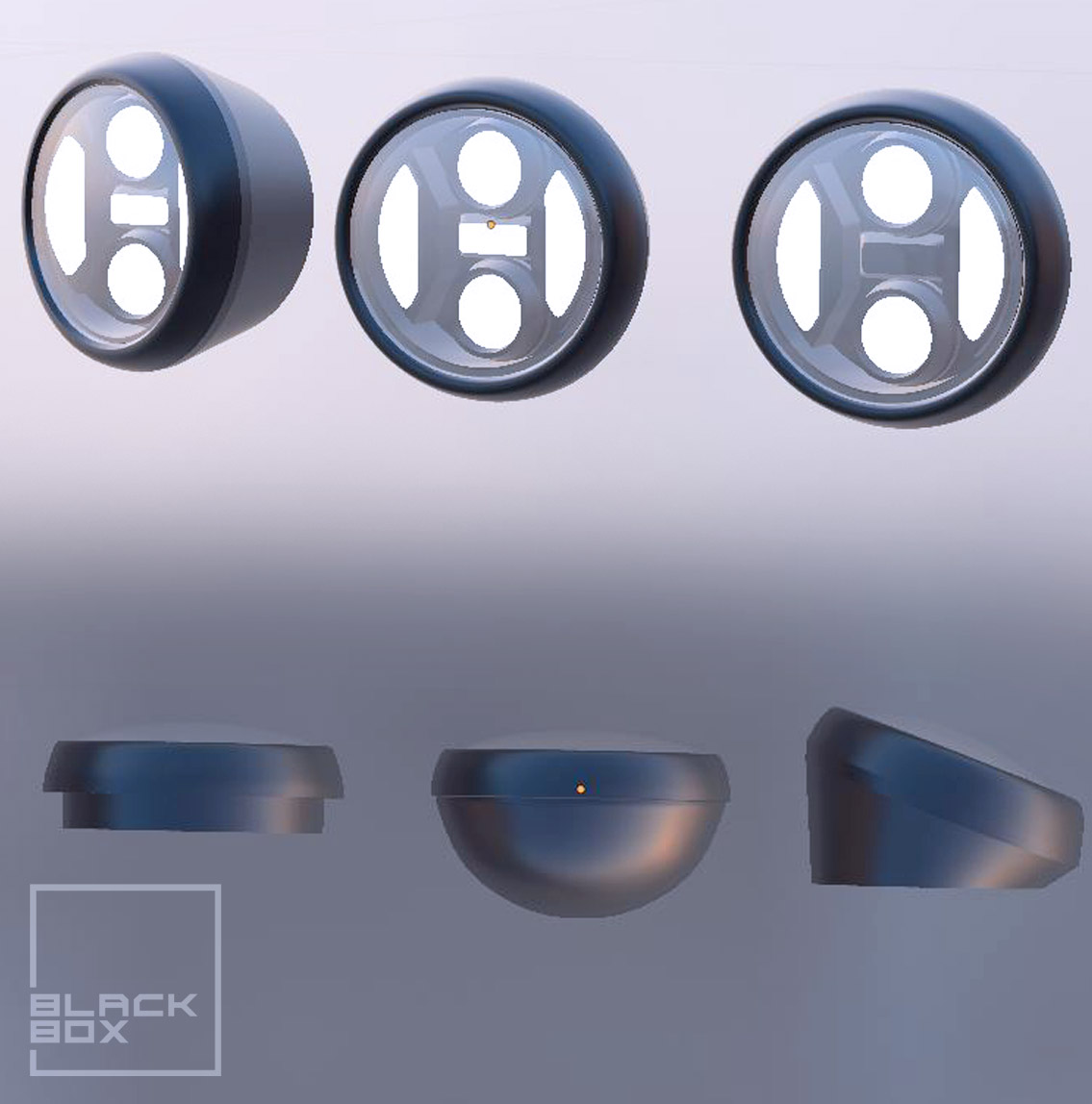 3D file Headlight Rounded shape 3 Types・3D printer design to download・Cults