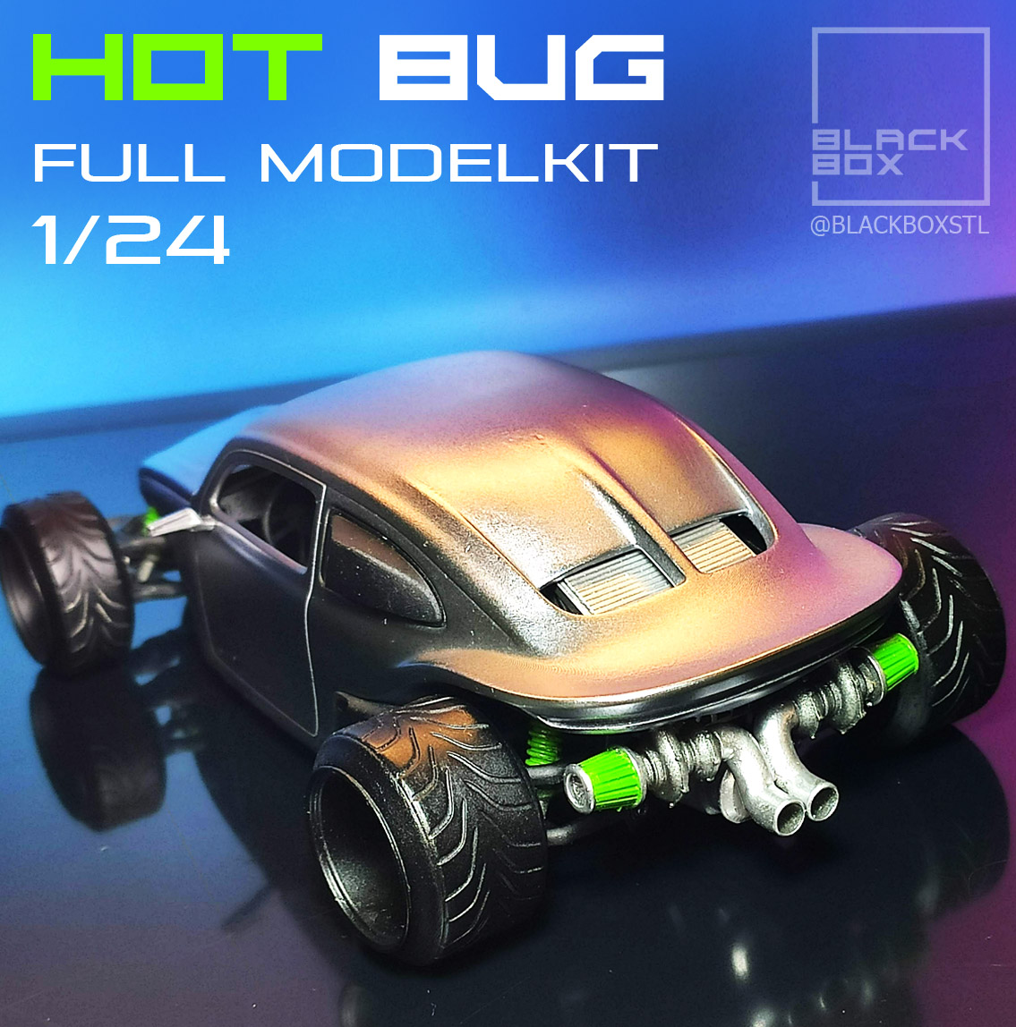 3D file HOT BUG 1/24 FULL MODELKIT 🥵・3D printer model to download・Cults