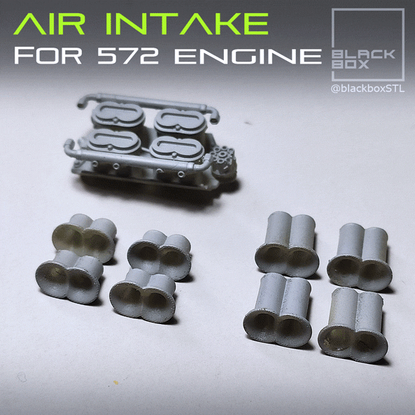 3D file Air Intake manifold set for 572 ENGINE 1-24th・3D printable ...