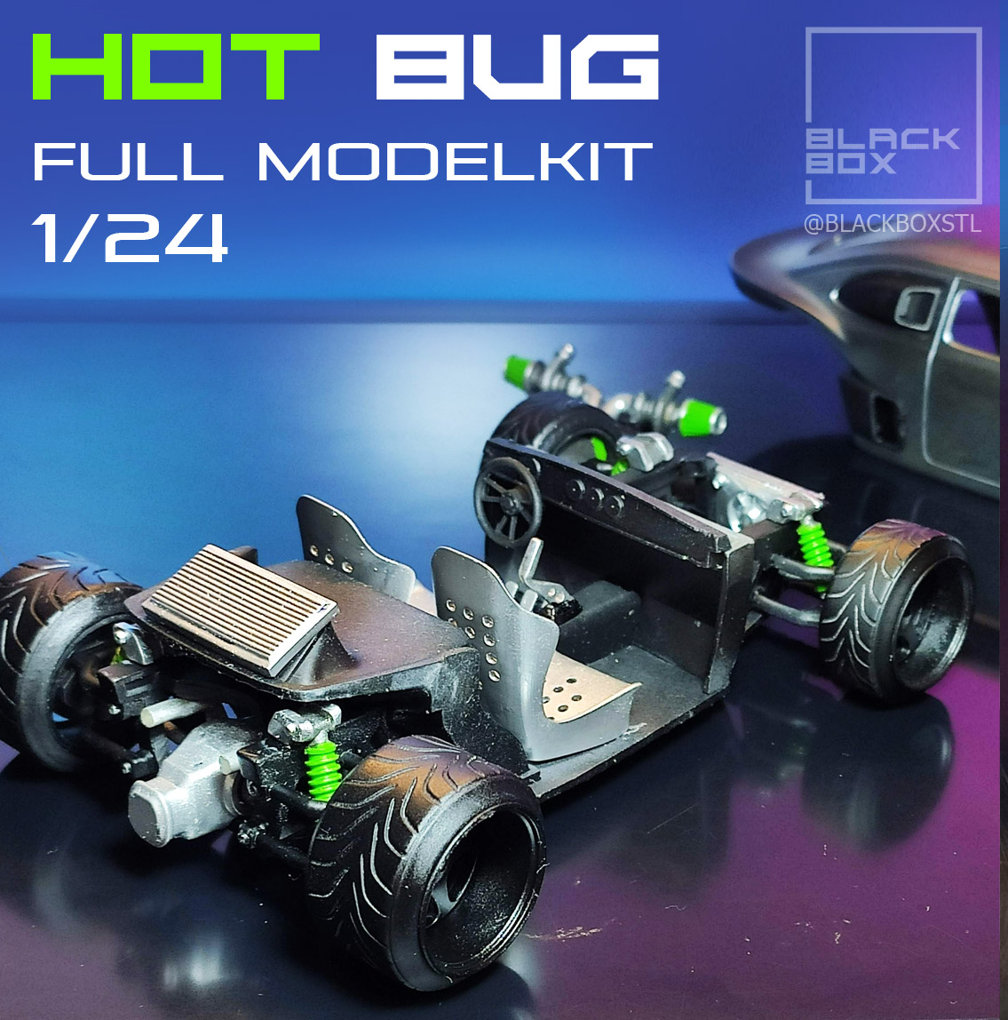3D file HOT BUG 1/24 FULL MODELKIT 🥵・3D printer model to download・Cults