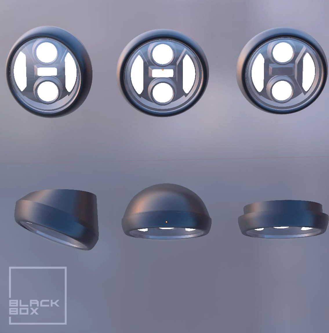 3D file Headlight Rounded shape 3 Types・3D printer design to download・Cults