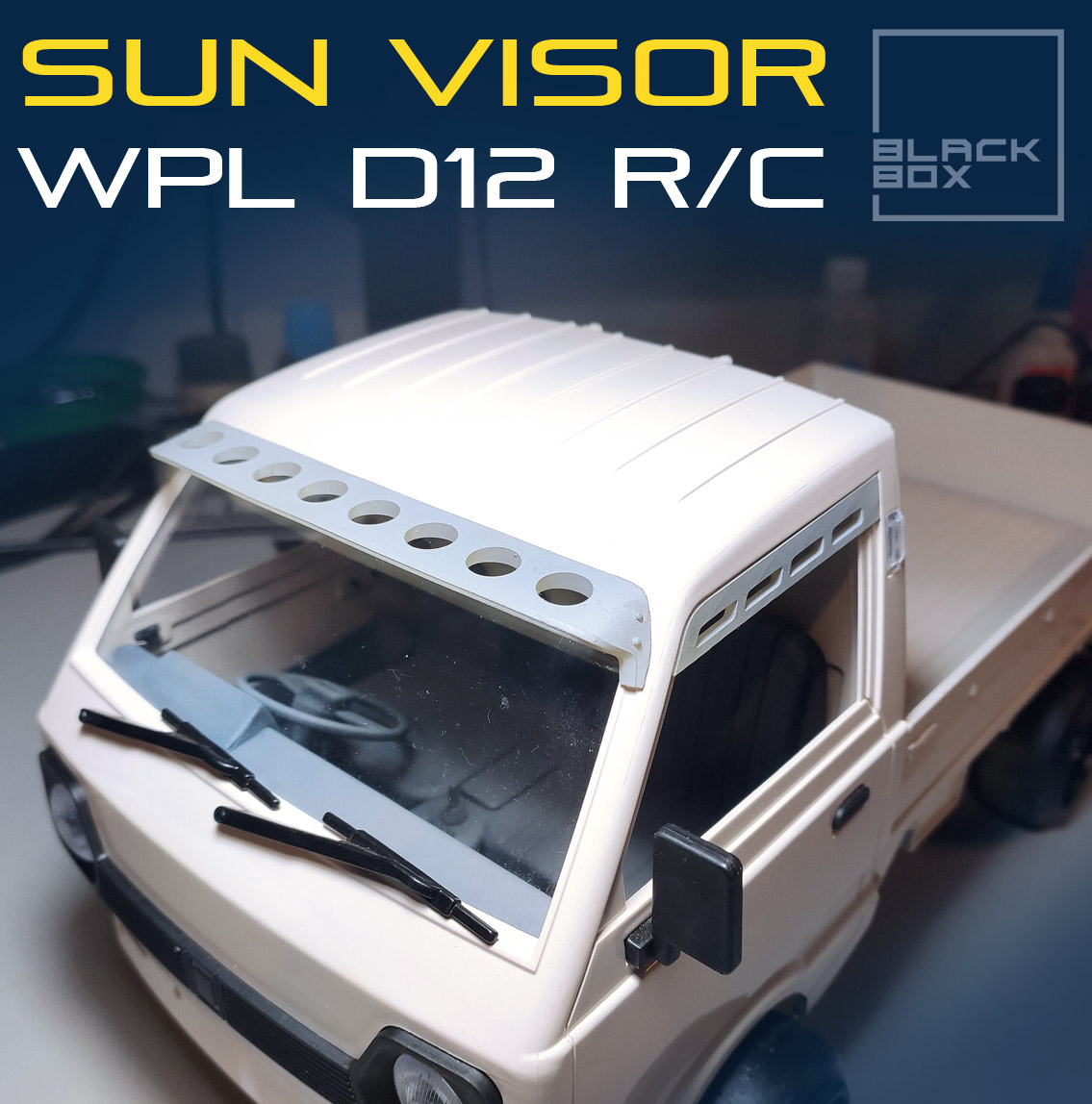3D file WPL D12 Sunvisor and side Window protection・3D printable model ...