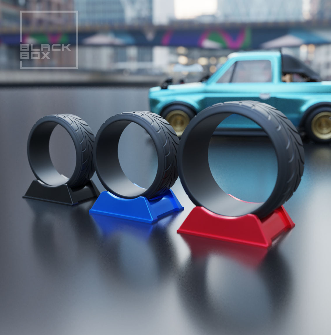 3D file Tire Stand for Diorama・3D printable model to download・Cults