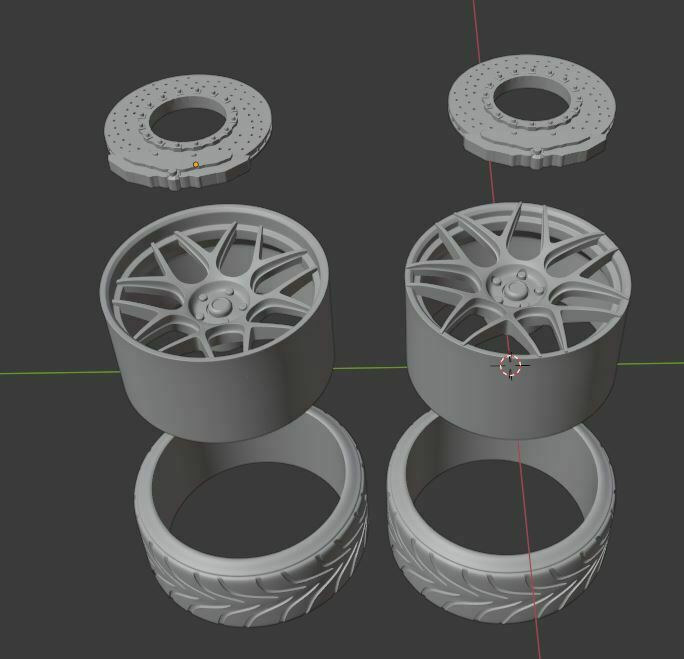 3D file FF01 Wheel style - 2 Offsets for diecast, RC and modelkits! 🛞 ...